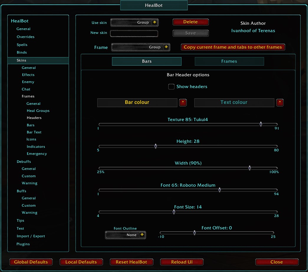 options:skins:frames:headers:bars [Healbot Help]