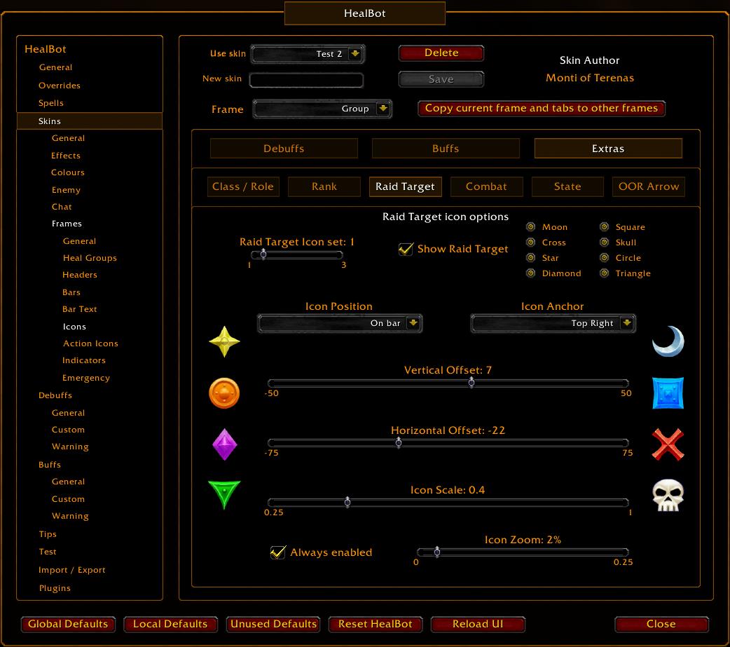 options:skins:frames:icons:extras [Healbot Help]